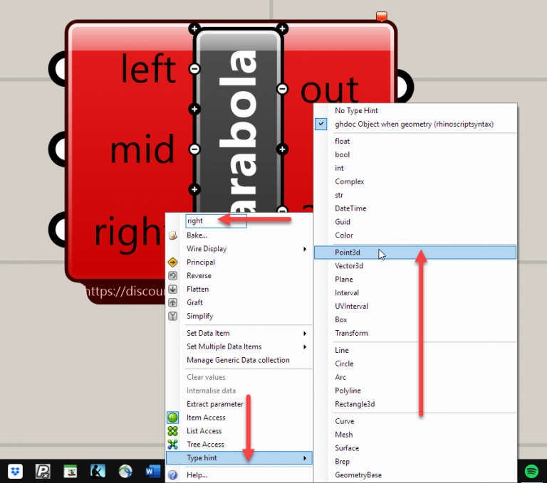 3 Point Parabola in Grasshopper + Python - Horst Sondermann