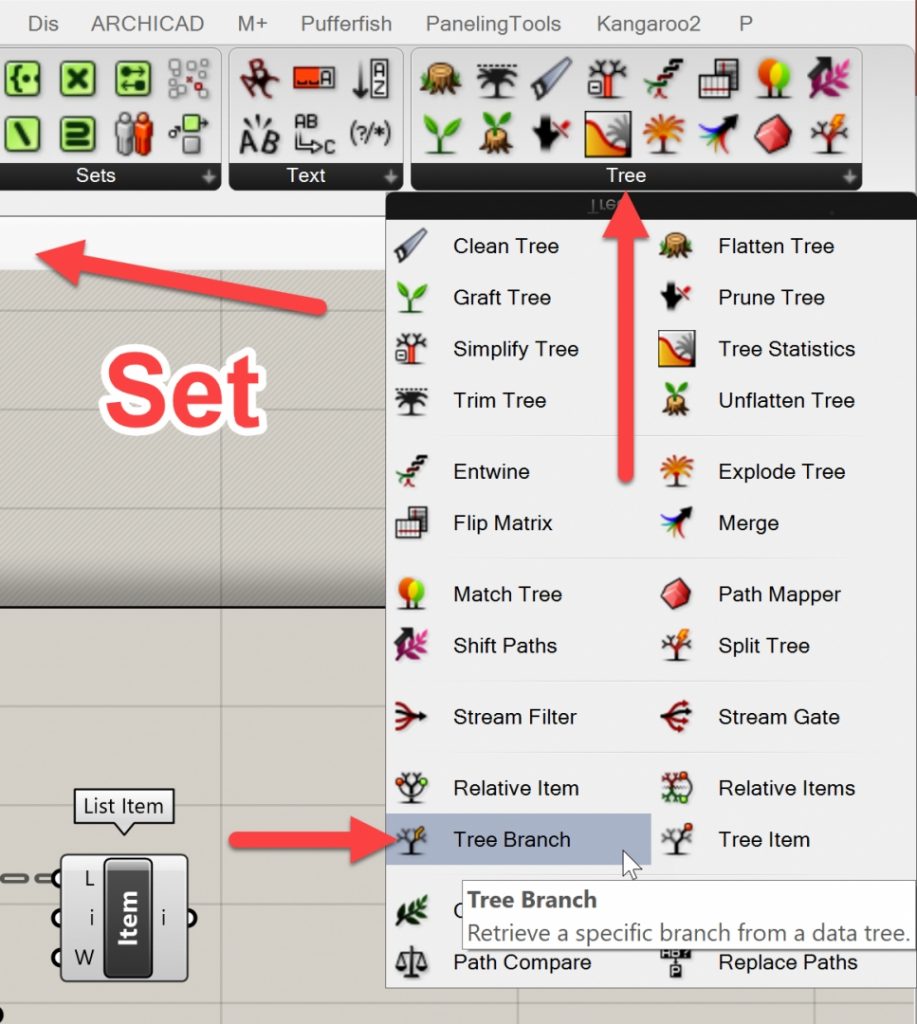 Rhino3D Grasshopper: Retrieve Data Tree Branch - Horst Sondermann